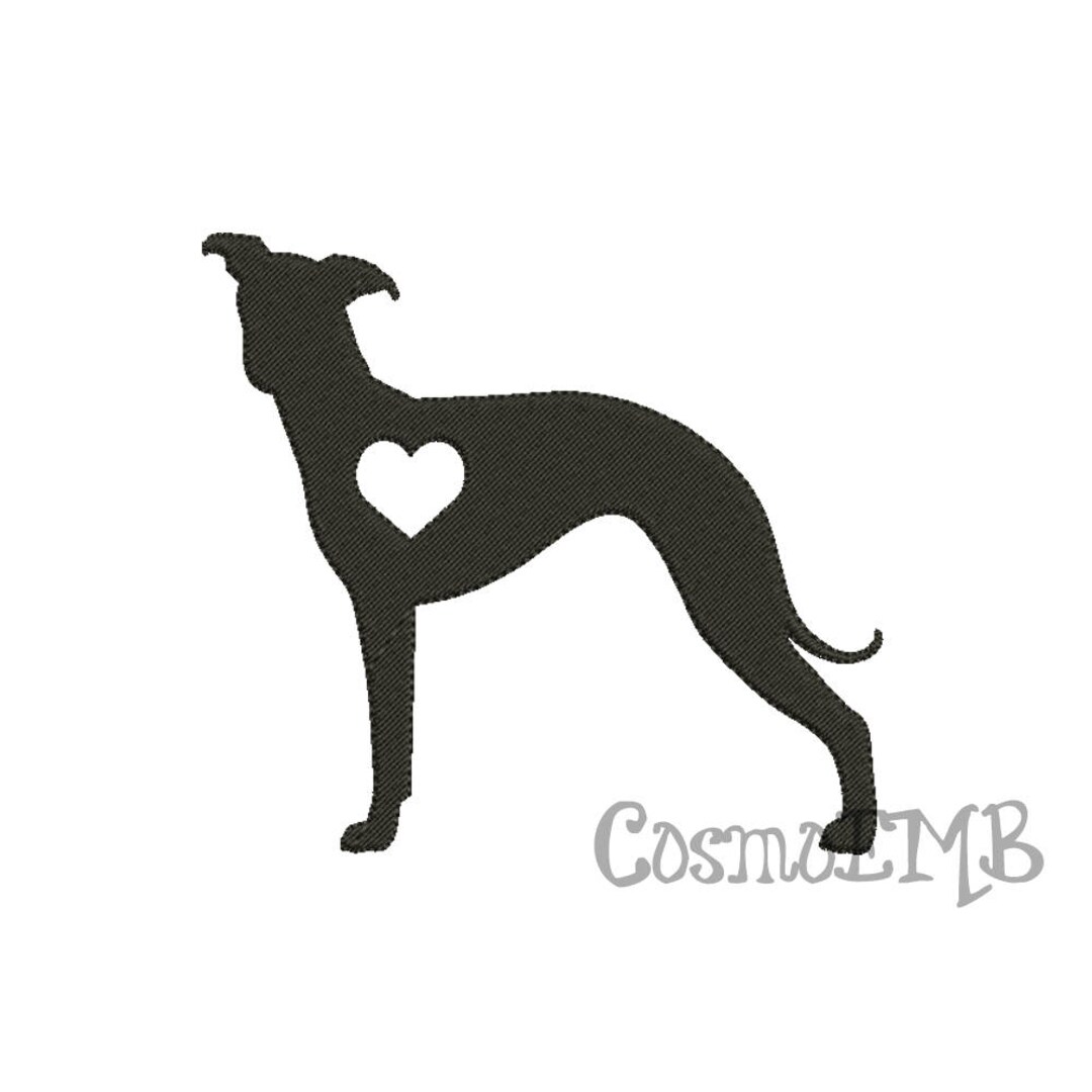 8 Size Greyhound Embroidery Design Machine Embroidery - Digital INSTANT ...