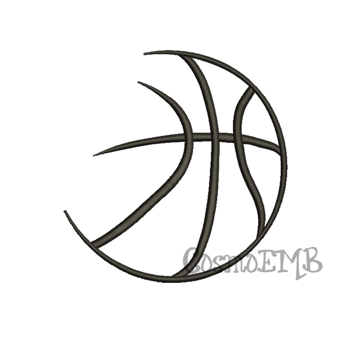 9 Size Basketball Embroidery Design Machine Embroidery - Digital ...