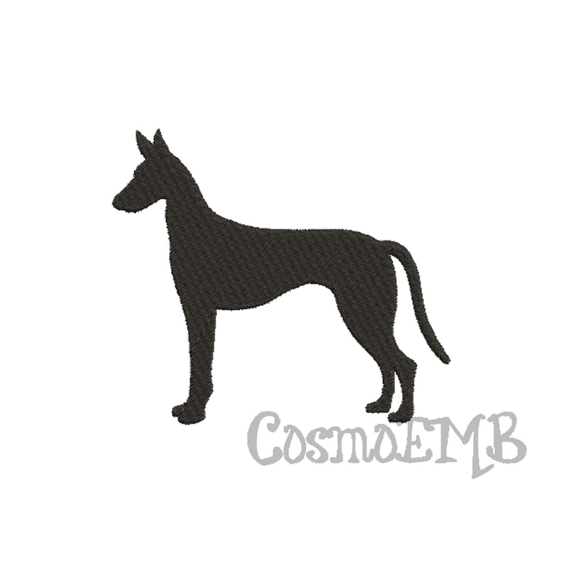 8 Size Podenco Canario Silhouette Embroidery Design Machine - Etsy