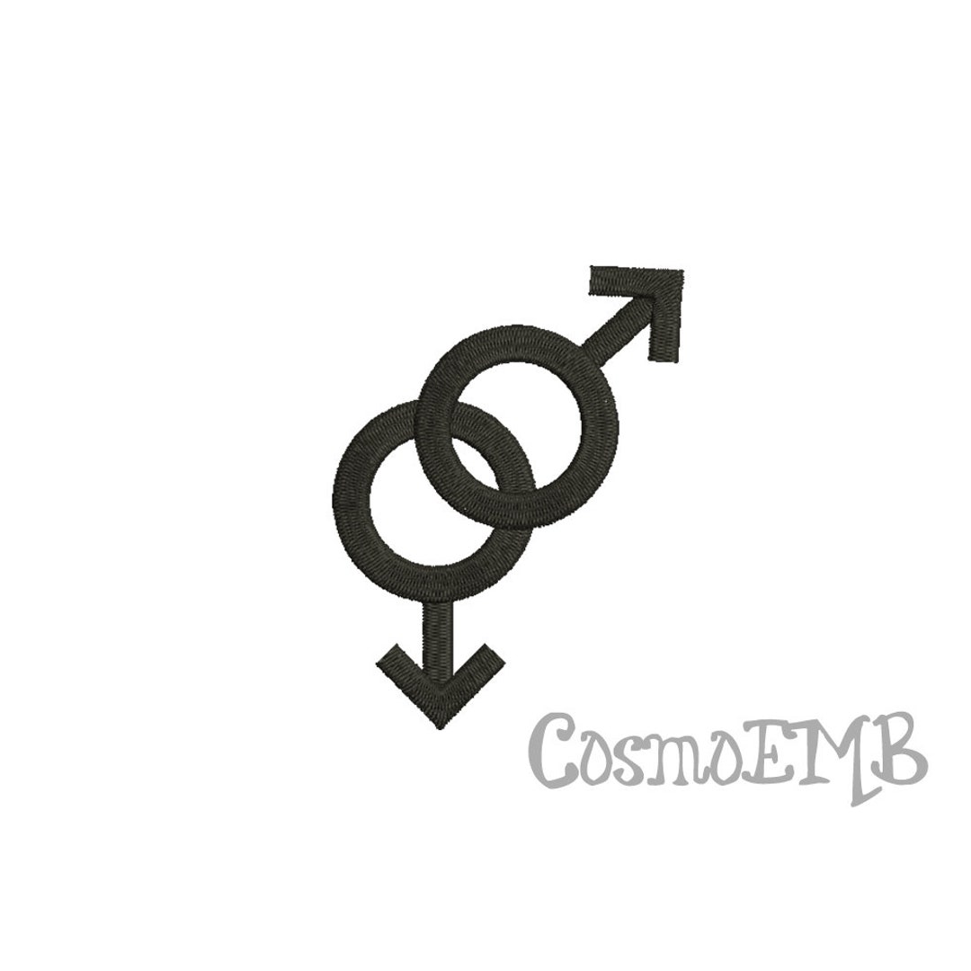 7 Size Transgender Symbol Embroidery Design Machine Embroidery Digital ...