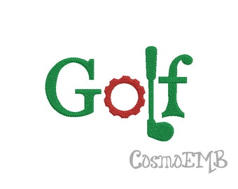 Golf embroidery | Etsy