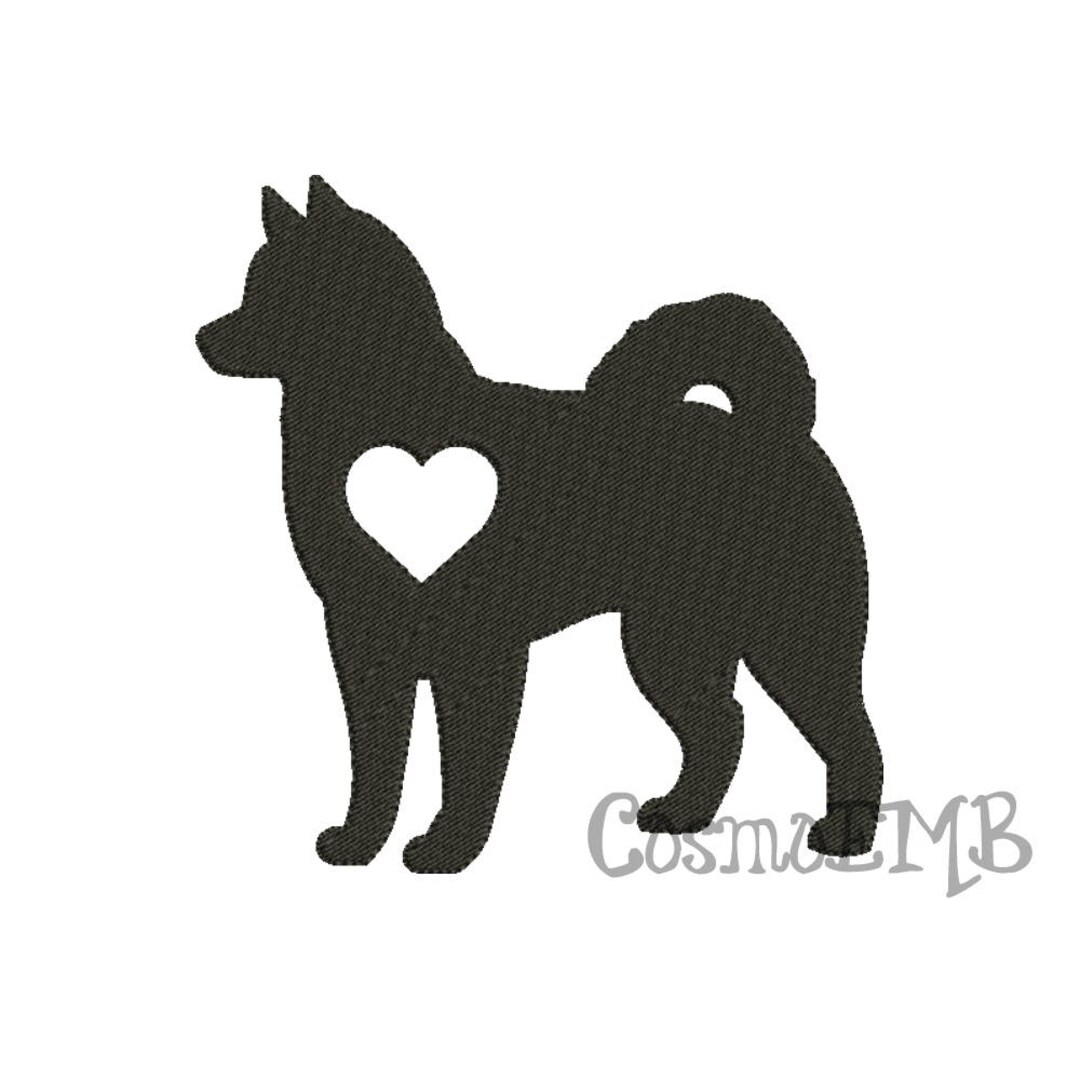 8 Size Siberian Husky Silhouette Embroidery Design Machine Embroidery ...