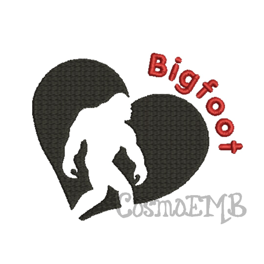7 Size Bigfoot Silhouette Embroidery Design Machine Embroidery ...