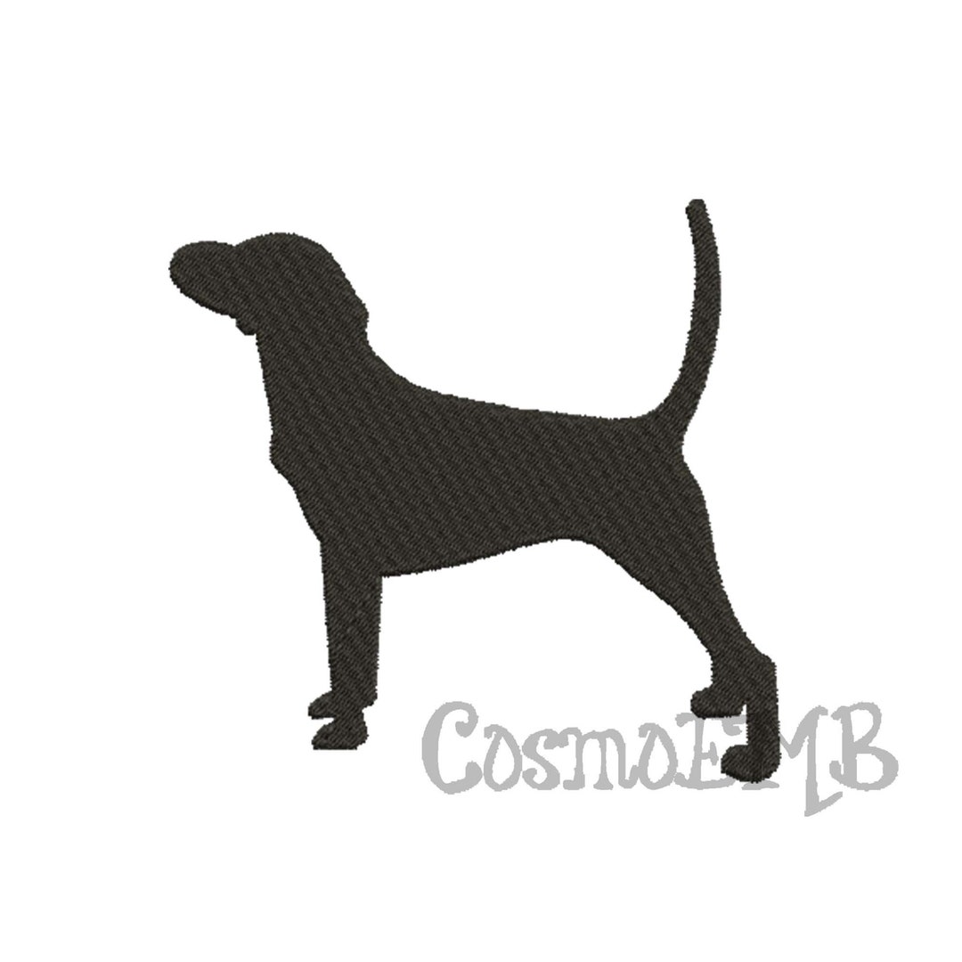 8 Size Redbone Silhouette Embroidery Design Machine Embroidery File ...