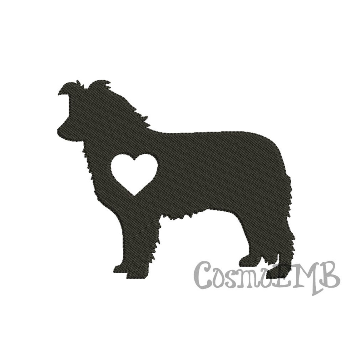 8 Size Border Collie Embroidery Design Machine Embroidery - Digital ...