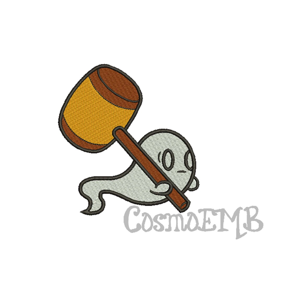 7 Size Ghost Hammer Embroidery Design Machine Embroidery - Digital ...