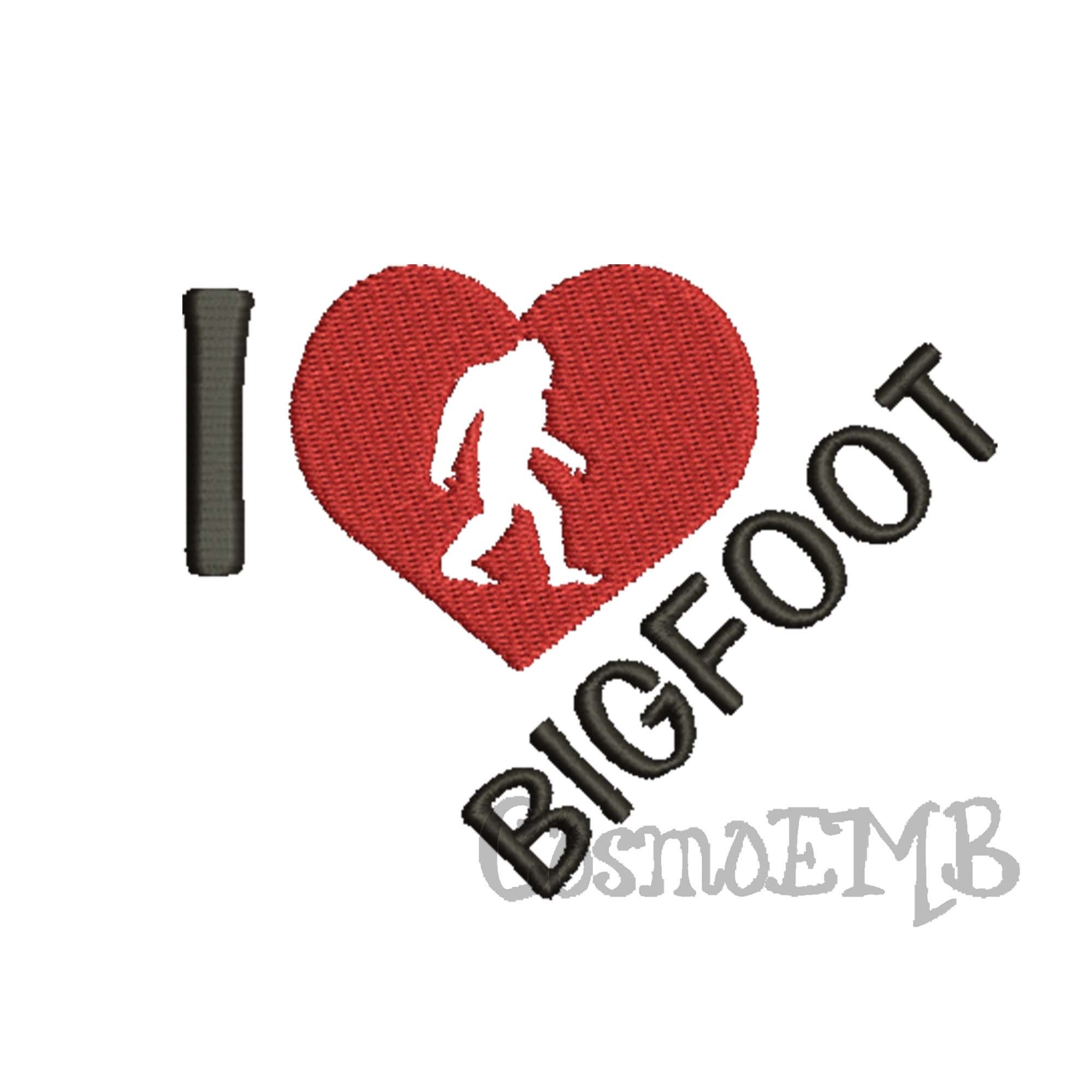 7 Size Bigfoot Embroidery Design Machine Embroidery - Digital INSTANT ...