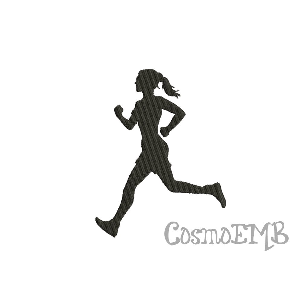 Set 7 Size Female Runner and Men Runner Embroidery Design | Etsy