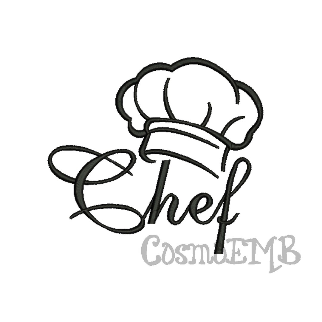 6 Size Chef Embroidery Design Machine Embroidery - Digital INSTANT ...