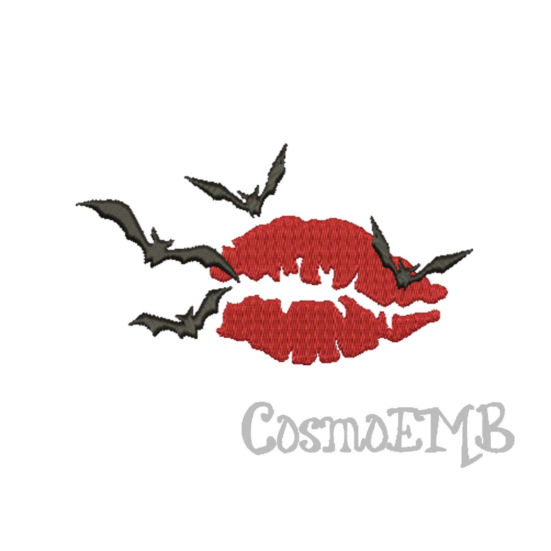7 Size Kiss Mark Halloween Embroidery Design Machine Embroidery ...