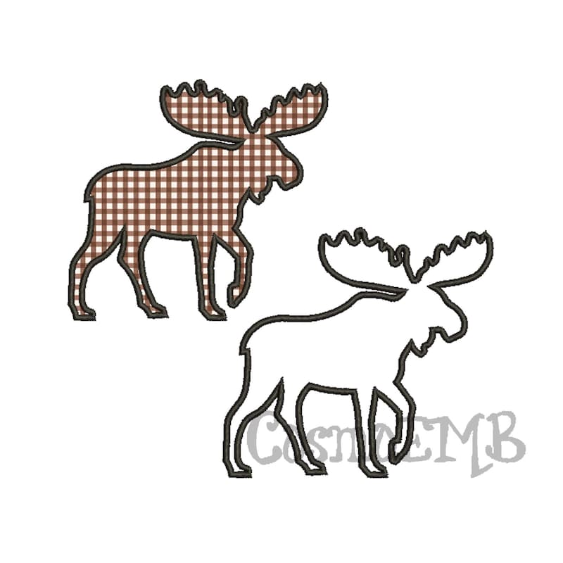 Moose Applique - Etsy