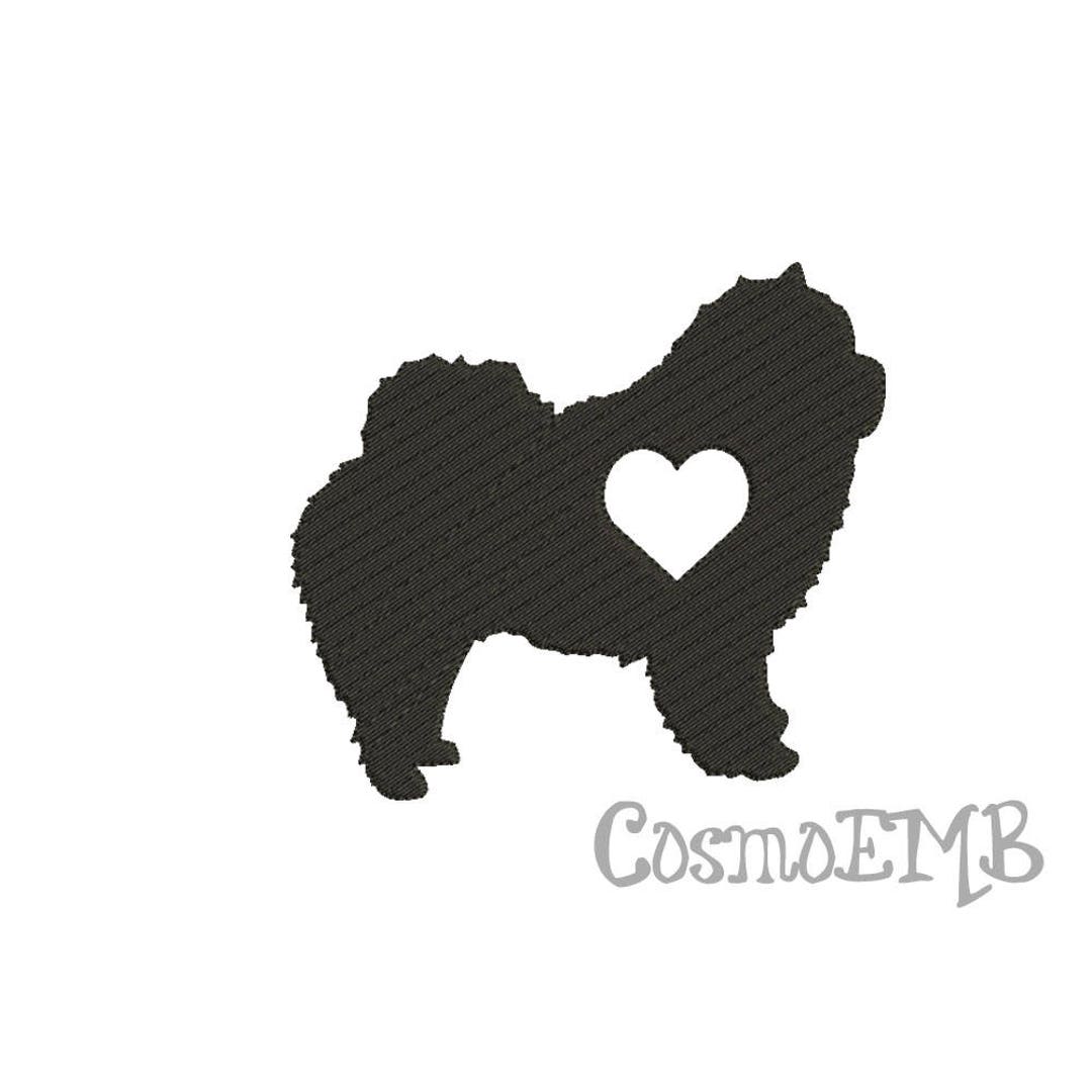 7 Size Chow Chow Silhouette Embroidery Design Machine Embroidery ...