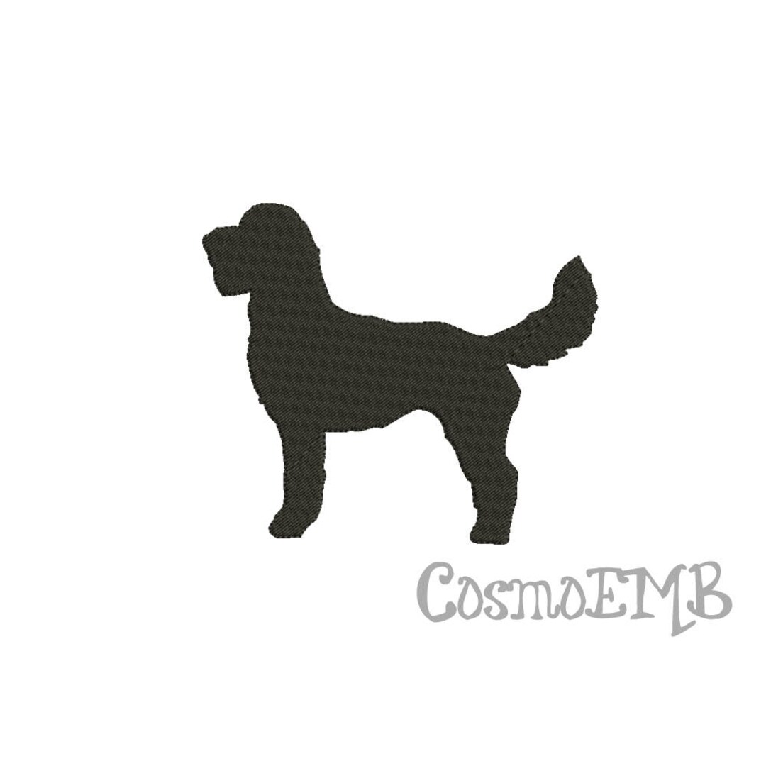 8 Size Labradoodle Silhouette Embroidery Applique Design Machine ...
