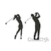 Set 7 Size Female Golfer and Men Golfer Embroidery Design | Etsy