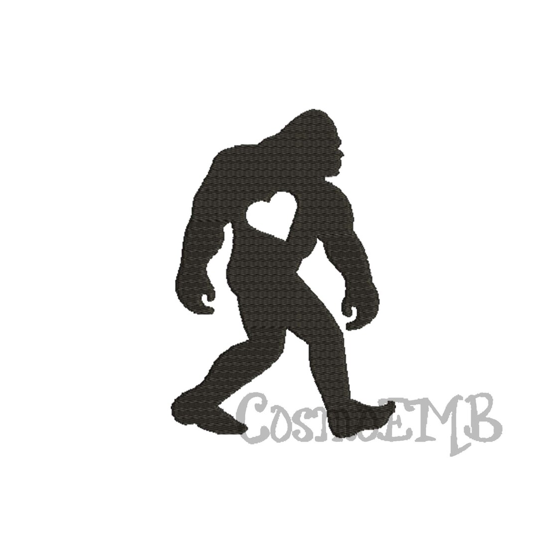 8 Size Bigfoot Silhouette Embroidery Design Machine Embroidery ...