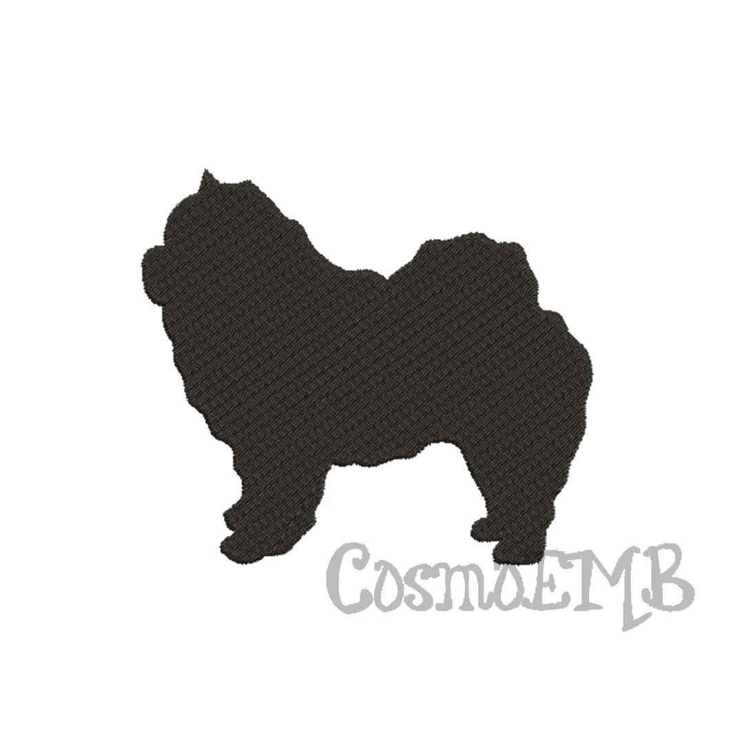 8 Size Chow Chow Silhouette Embroidery Design Machine Embroidery ...