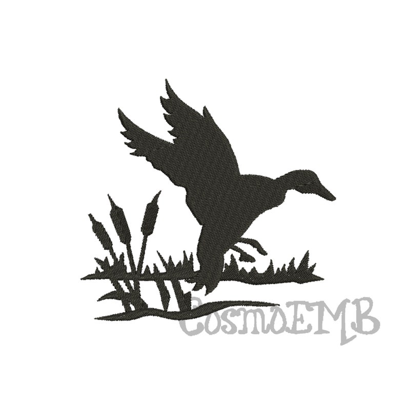 7 Size Cupped Duck Silhouette Embroidery design Machine | Etsy