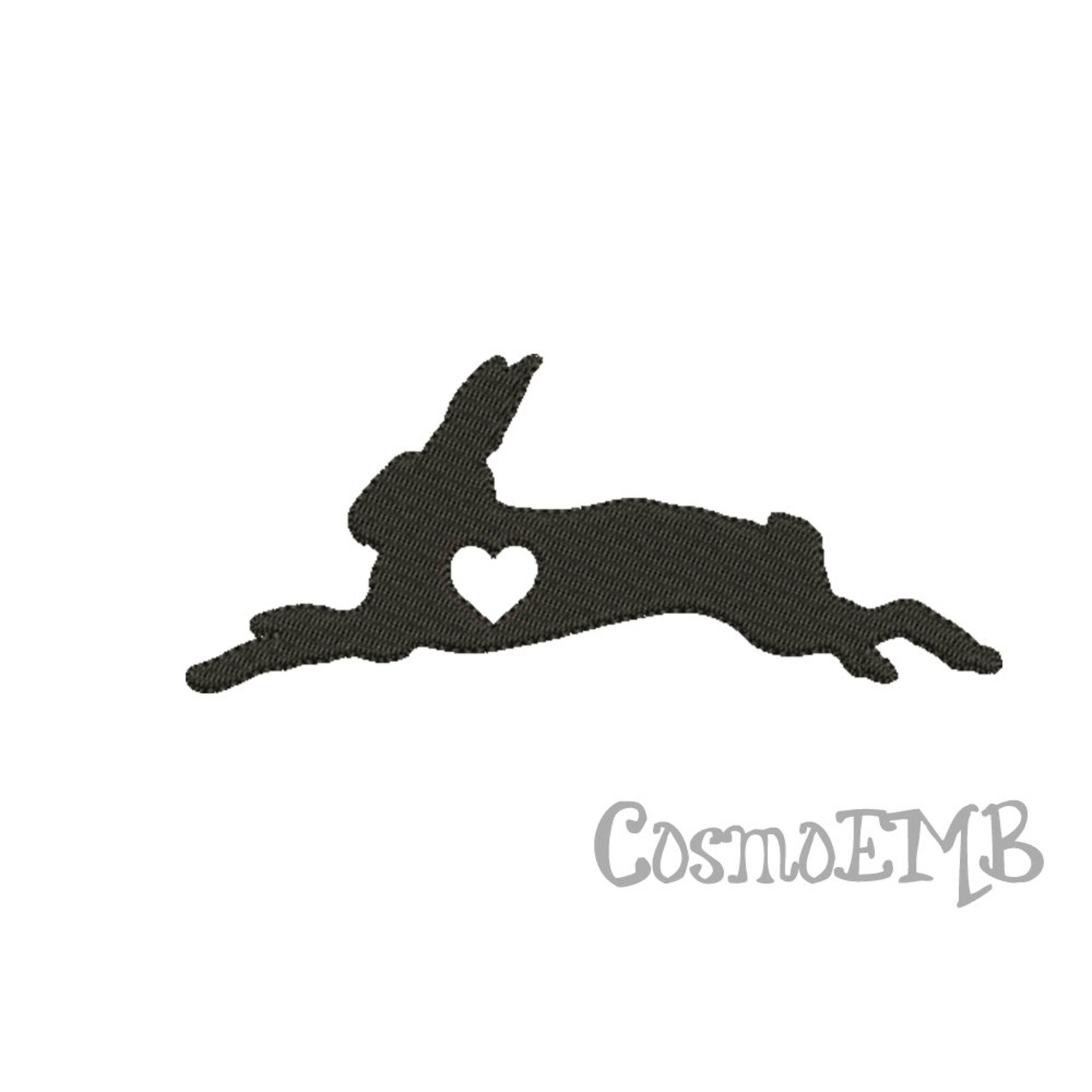 7 Size Rabbit Silhouette Embroidery Design Machine Embroidery - Etsy