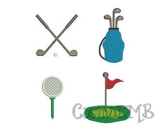 Golf Embroidery Design Instant Download - Etsy