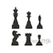 4 Size Chess Piece Silhouette Embroidery Design Machine - Etsy