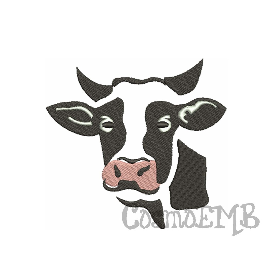 6 Size Cow Embroidery Design Machine Embroidery - Digital INSTANT ...