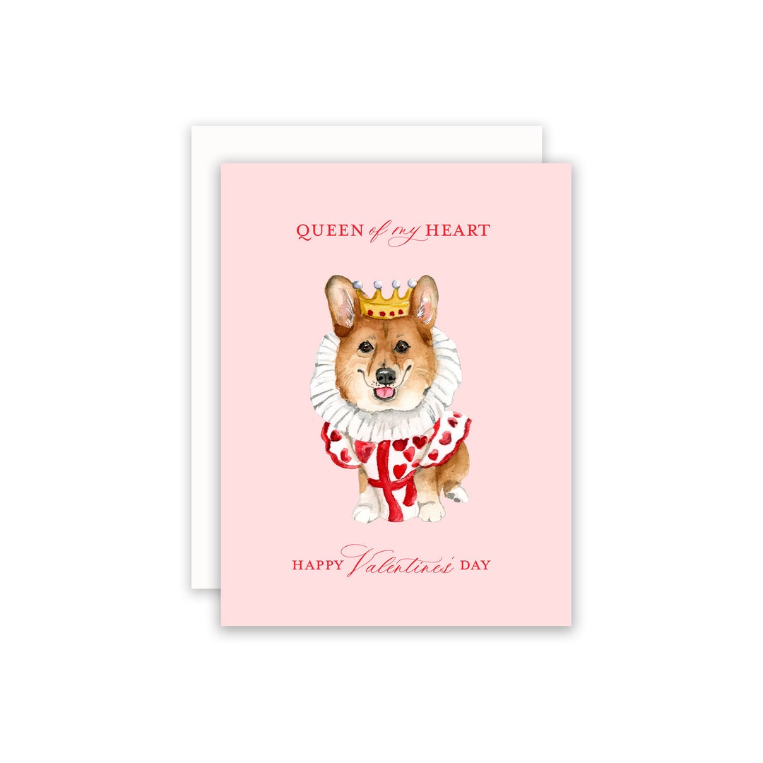 Corgi Valentine Card, Valentine's Day Dog Card, Happy Valentine's Day ...