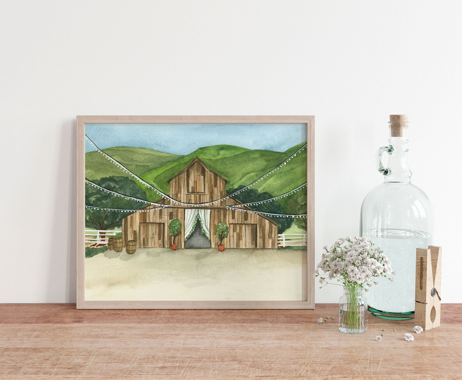 Wedding Venue Watercolor Painting Custom Wedding Venue - Etsy