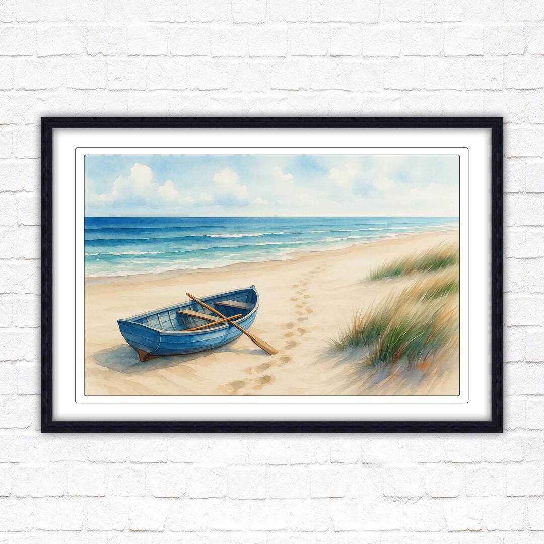 Rowing Boat Framed Picture Print - Etsy