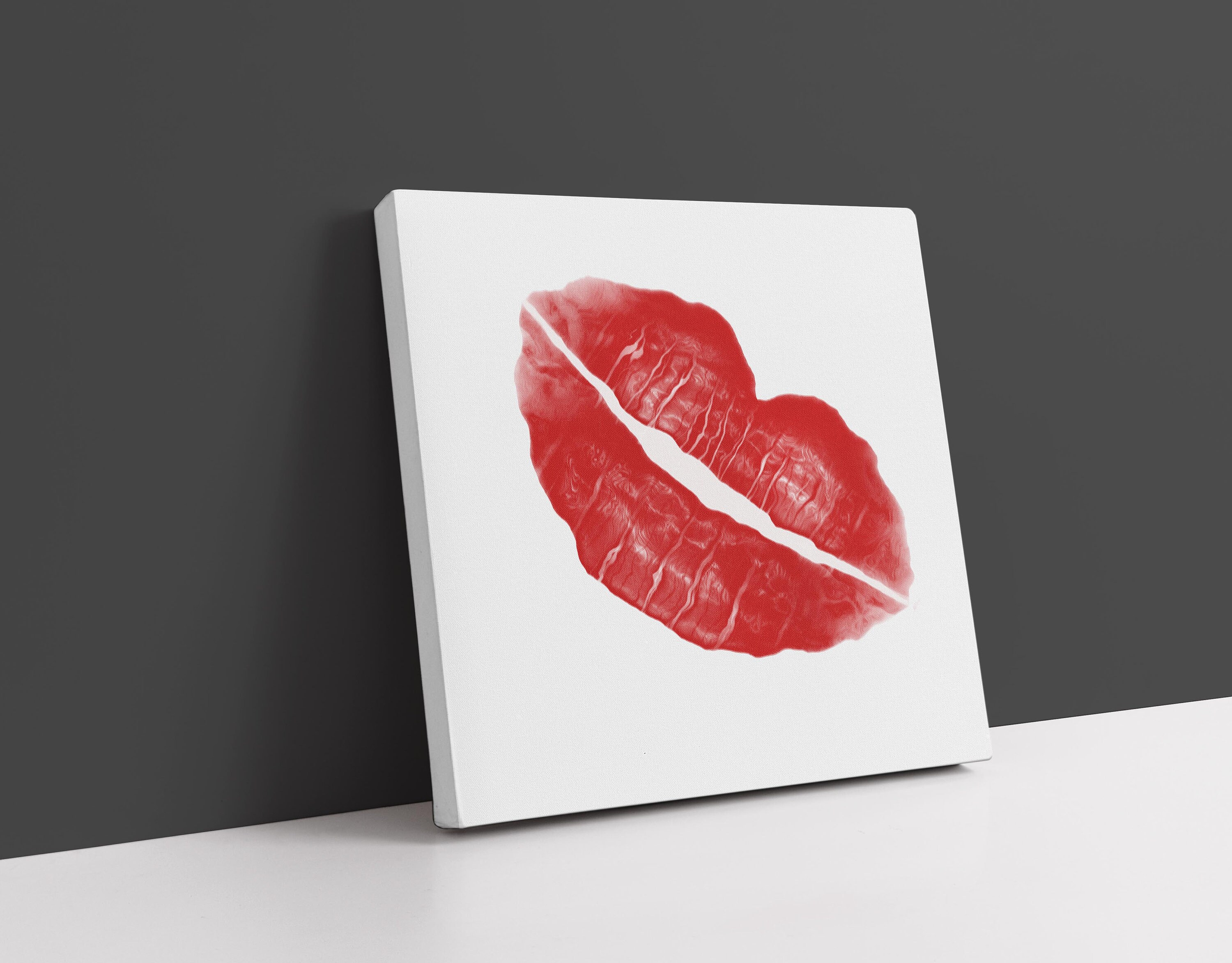 Lipstick Print On Paper
