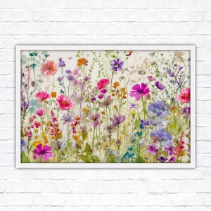 Wild Flowers, Bright Summer Colours. Framed Picture With Choice of ...
