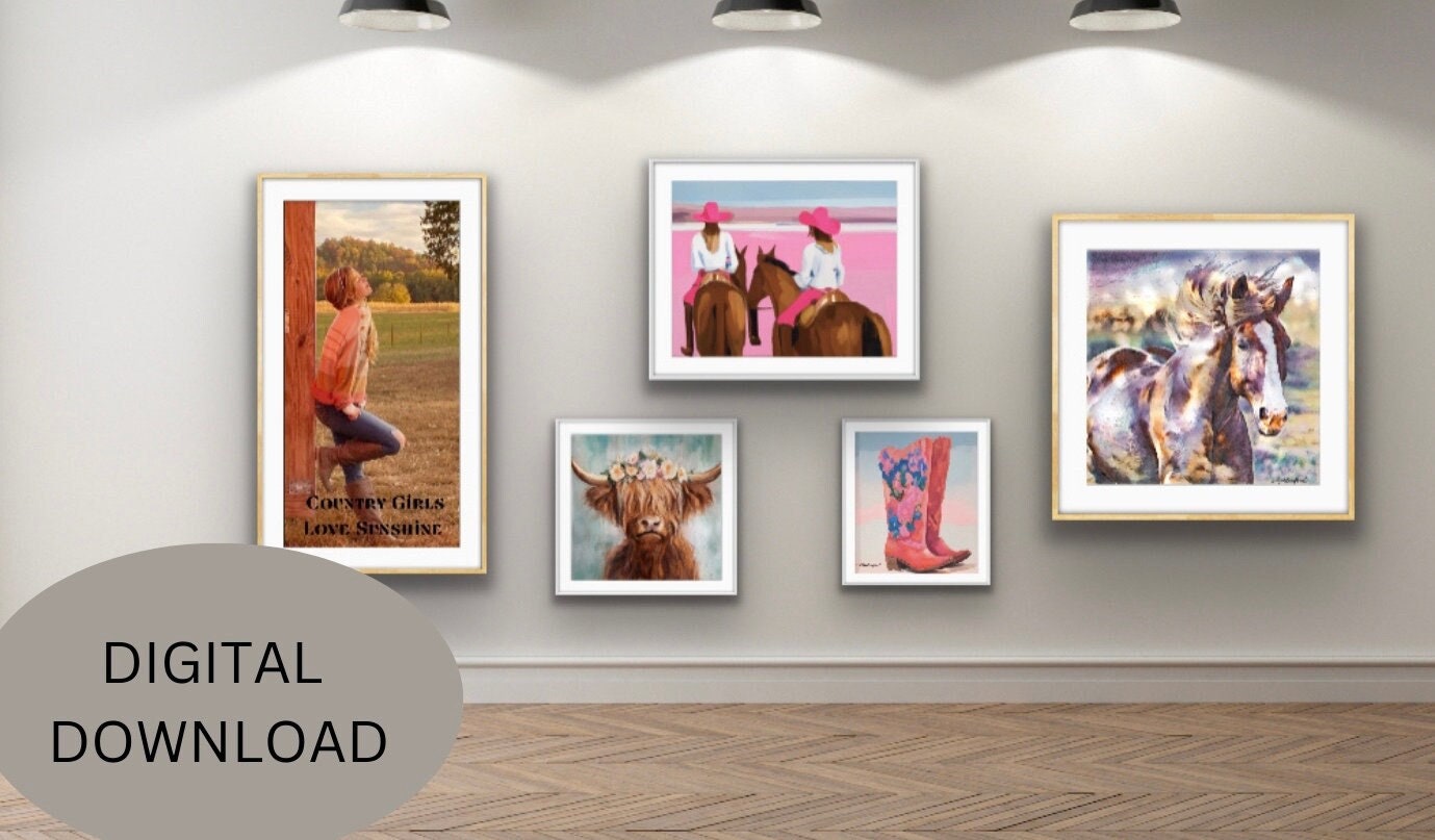 Southern Cowgirl Art Prints: Country Girl Room Decor (digital Art) - Etsy