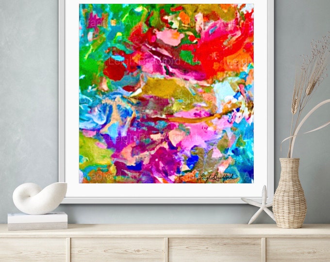 Printable Abstract Art, Colorful Abstract Painting, Digital Download ...