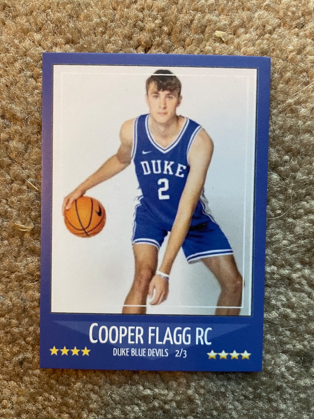 Only 50 Cooper Flagg Custom Rookie Card Duke Bound - Etsy