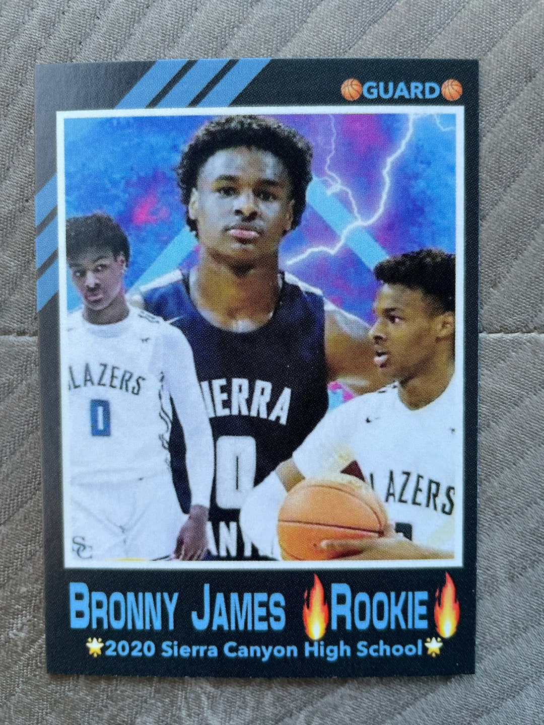 Only 50 Bronny James Custom 2020 Sierra Canyon High School Rookie Card ...
