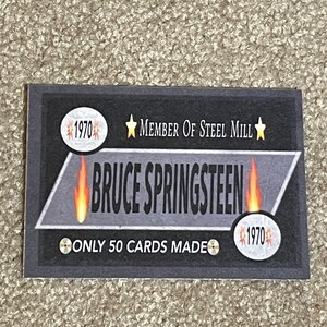 Only 50 Bruce Springsteen Custom Card steel Mill - Etsy