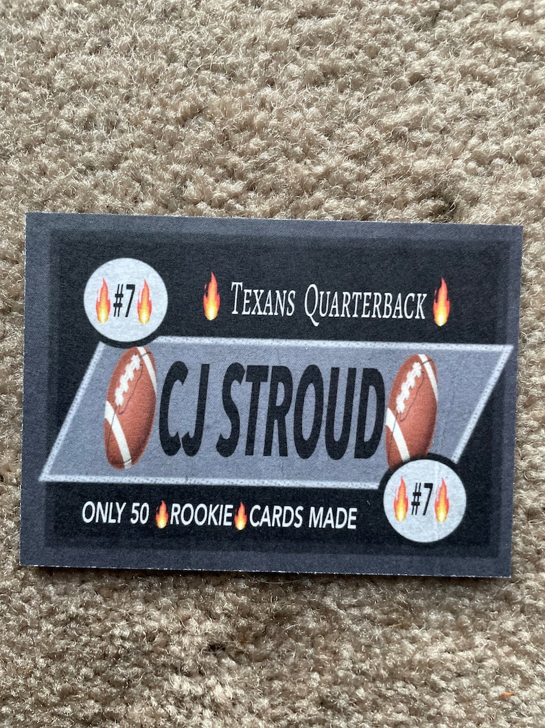 Only 50 CJ Stroud Custom Rookie Card Houston Texans - Etsy UK