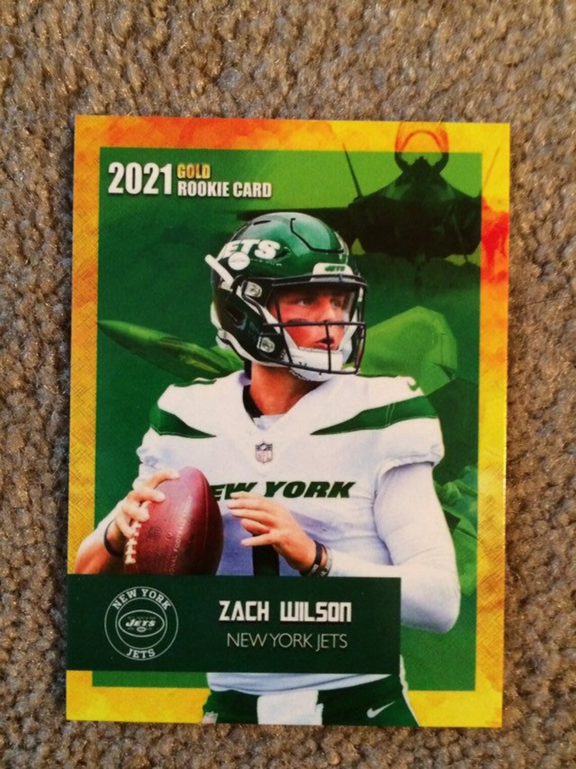 50 Cards Zach Wilson 2021 Gold Custom Rookie Card New York | Etsy