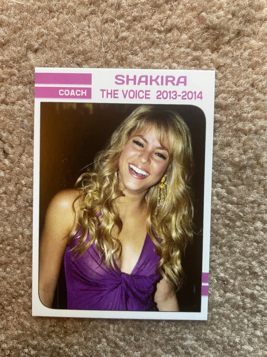 Only 50 Shakira Custom Card the Voice - Etsy
