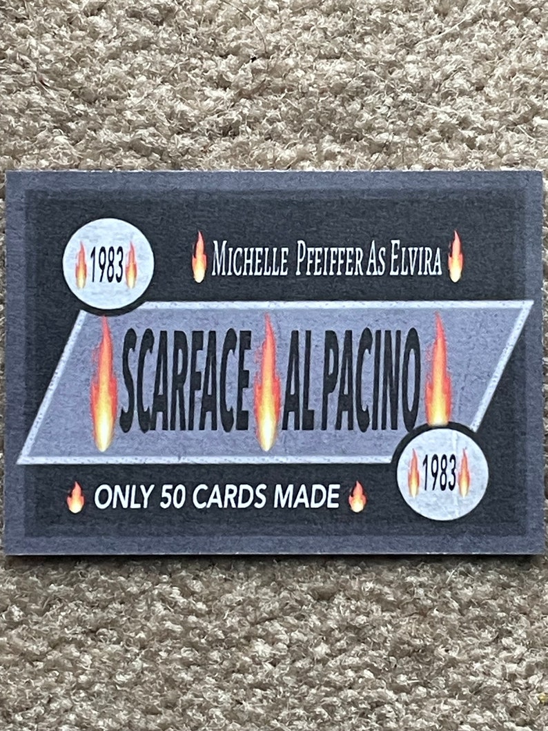 Scarface Al Pacino Tony Montana and Elvira Limited Edition Card Only 50 ...