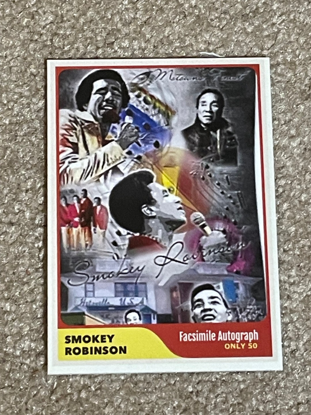 Only 50 Smokey Robinson Motown Legend Custom Card - Etsy