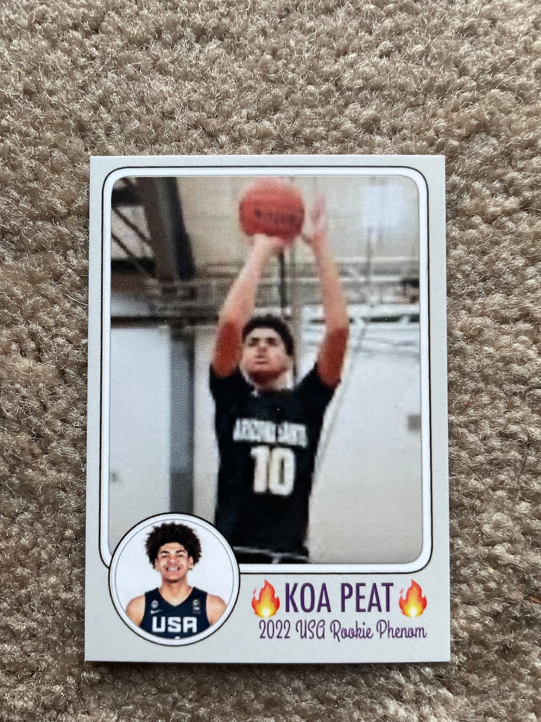 Only 50 Koa Peat 2022 USA Custom Rookie Card - Etsy