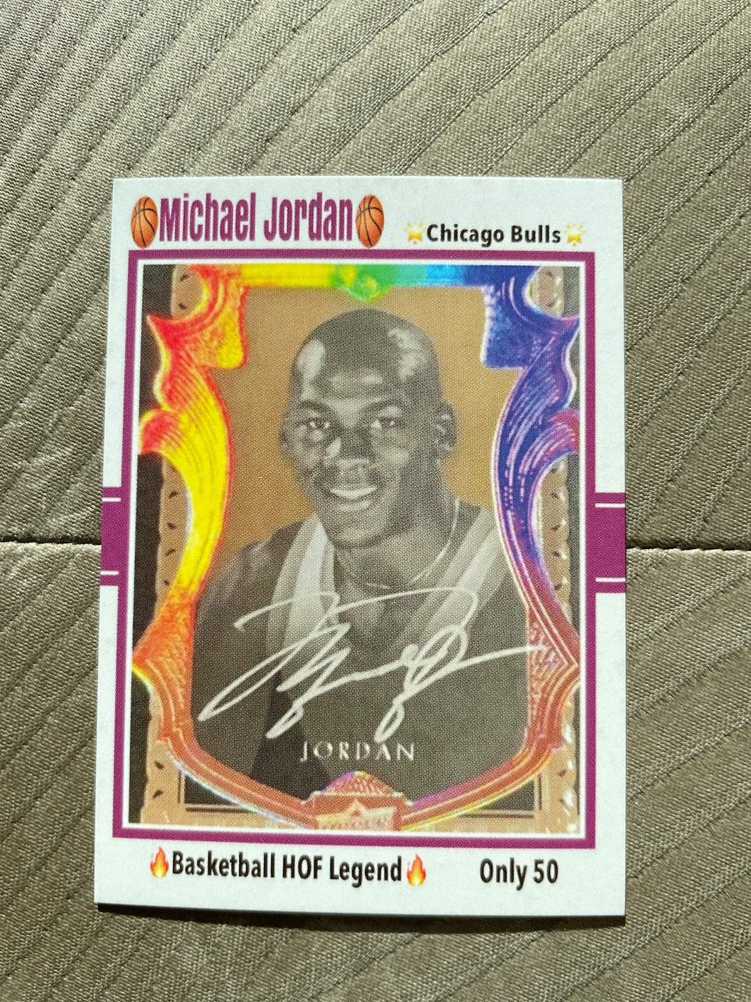 Only 50 Michael Jordan Custom Facsimile Autograph Basketball - Etsy