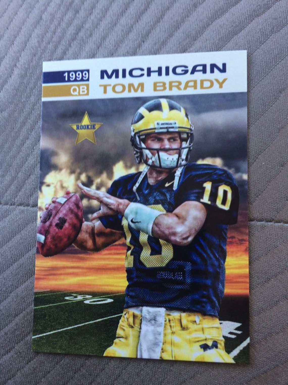 1999 Tom Brady Michigan Rookie Card...two Card Lot - Etsy UK