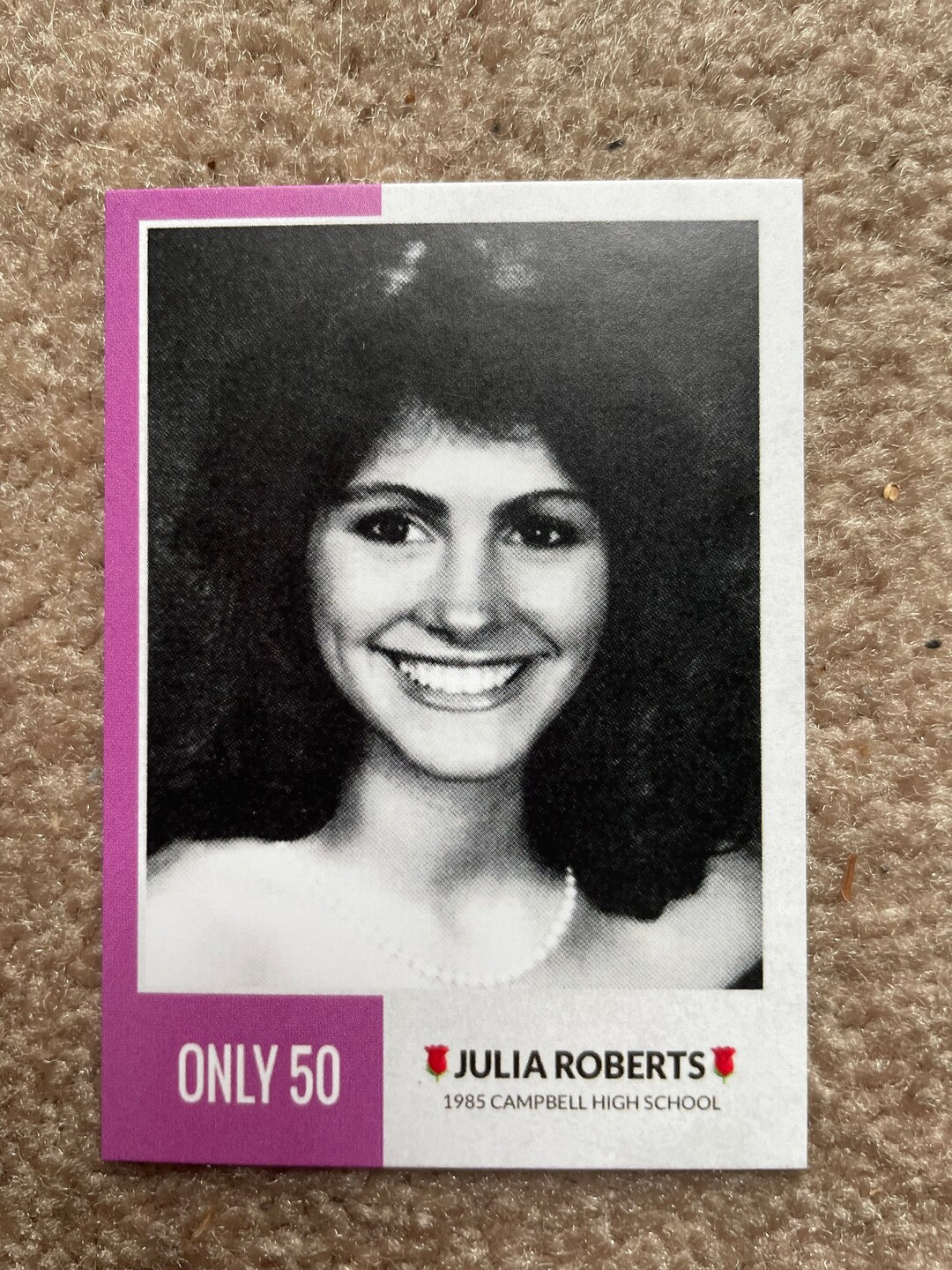 Only 50 Julia Roberts High School Custom Card - Etsy