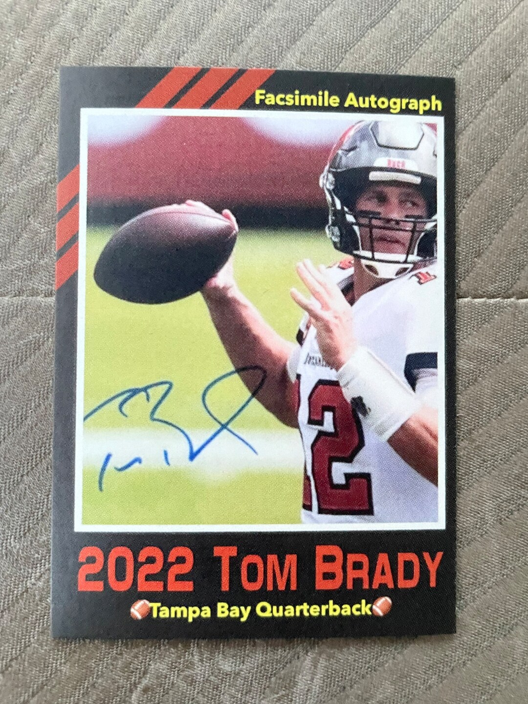 Only 50 Tom Brady 2022 Tampa Bay Custom Facsimile Autograph Card - Etsy