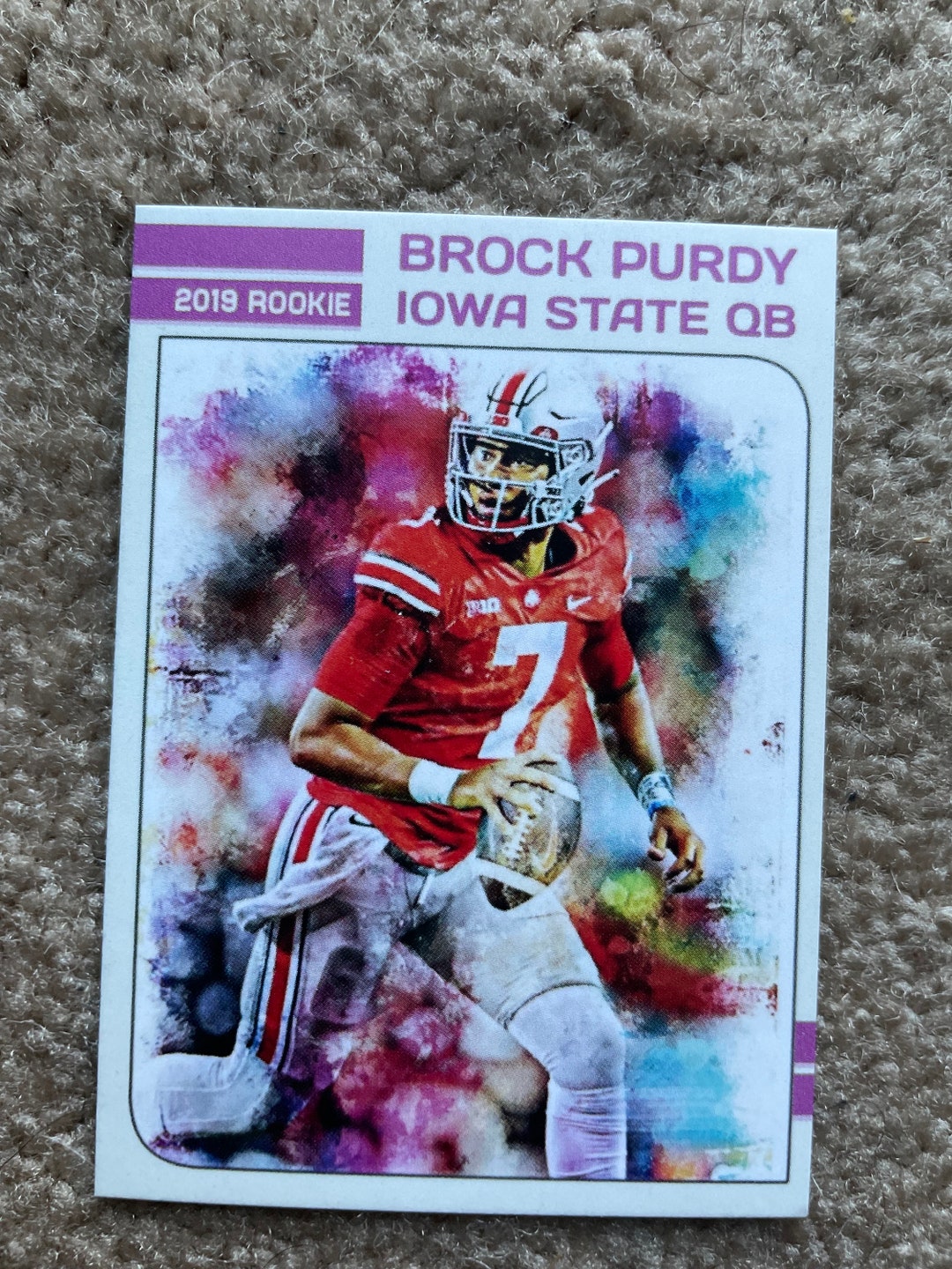 Only 50 Brock Purdy 2022 Iowa State Custom Rookie Card - Etsy
