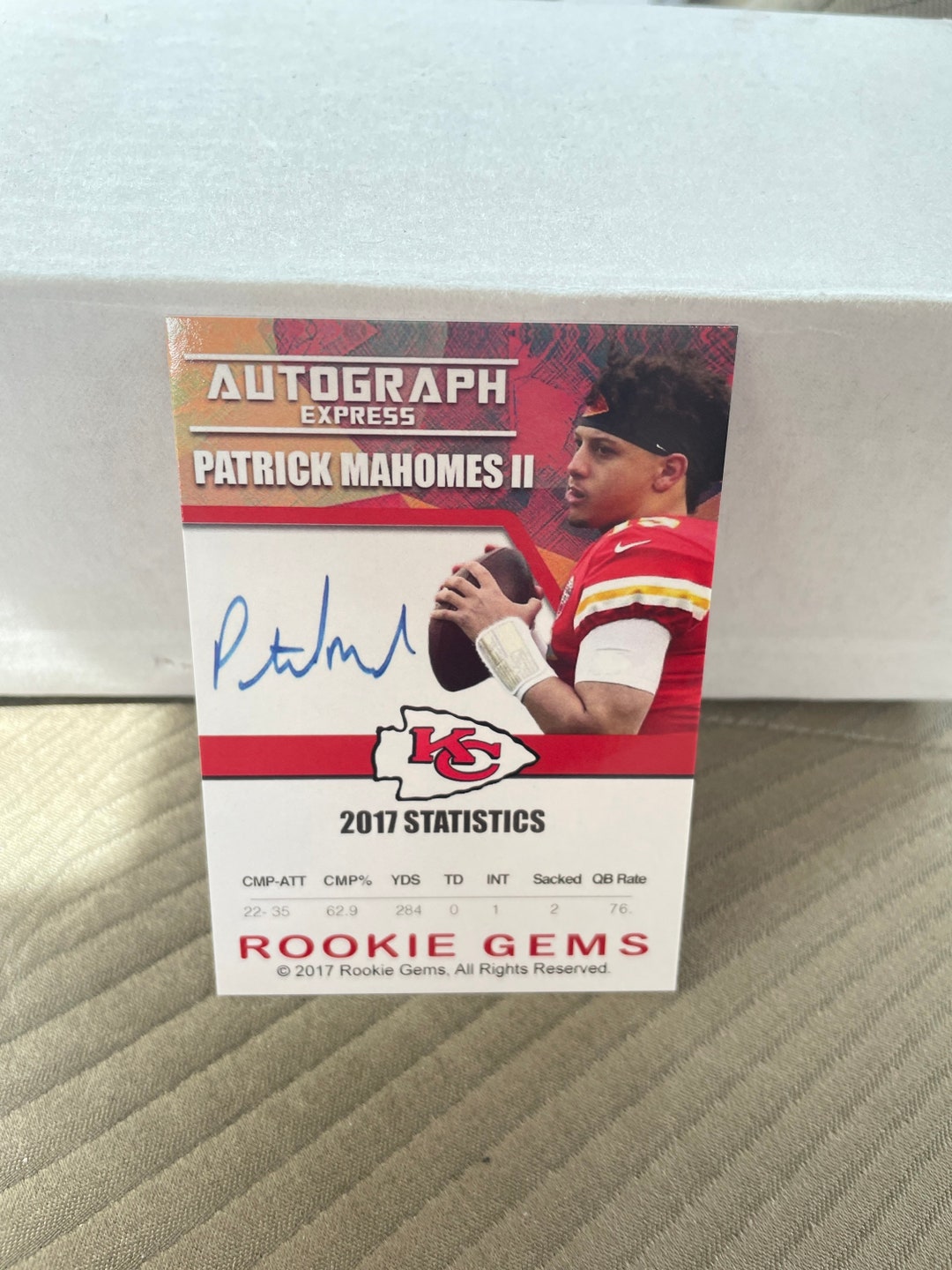 400 Cards Patrick Mahomes 2017 Custom Facsimile Autograph Express ...