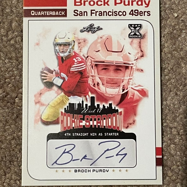 Brock Purdy Cards - Etsy