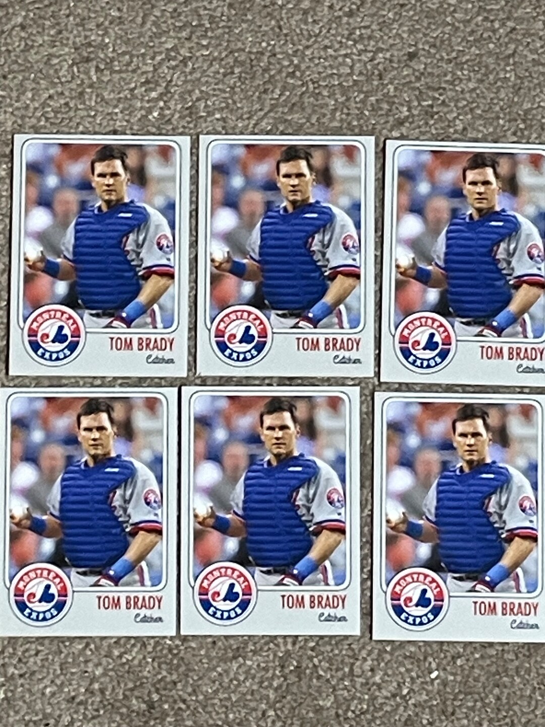 HOT Tom Brady 6 Cards Custom NM Rookie Draft Lot Montreal Expos - Etsy