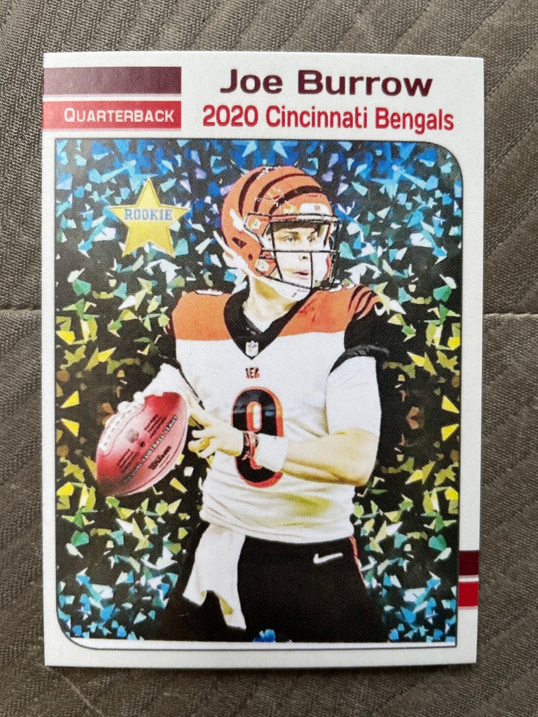 Only 50 Joe Burrow Custom Rookie Card 2020 Cincinnati Bengals QB - Etsy